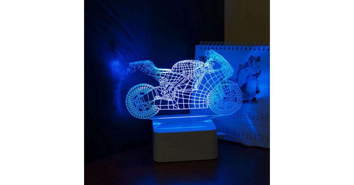3D Motorcycle LED Table Lamp Night Light | Biker Life