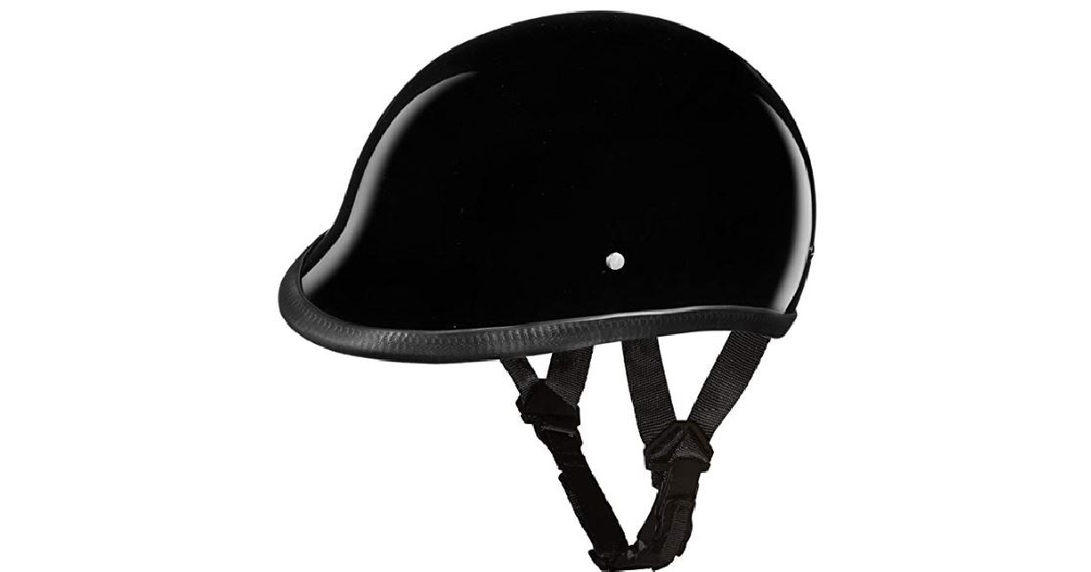 Polo Style Motorcycle Helmet | D.O.T. Hawk Hi-Gloss Black | | Biker Life